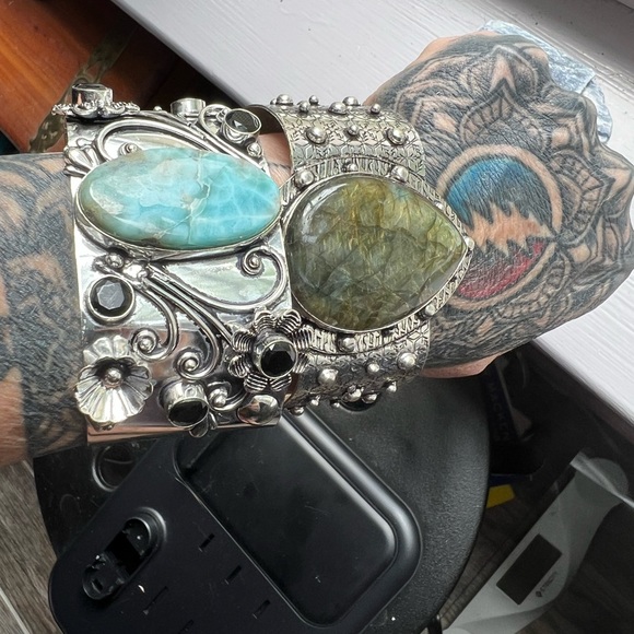Handmade | Jewelry | Silver Adjustable Cuff Labradorite Left Only ...